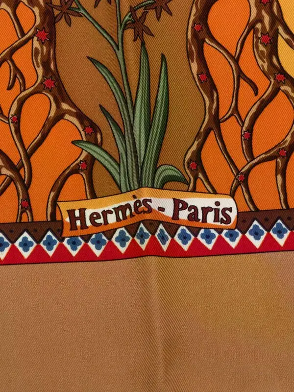 Hermès 1980-2000 Axis Mundi Carre Silk Scarf 90 Scarves