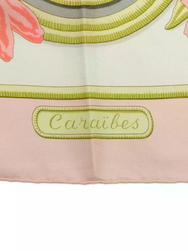 Hermès 1980-2010 Caraibes Silk Scarf 90 Scarves