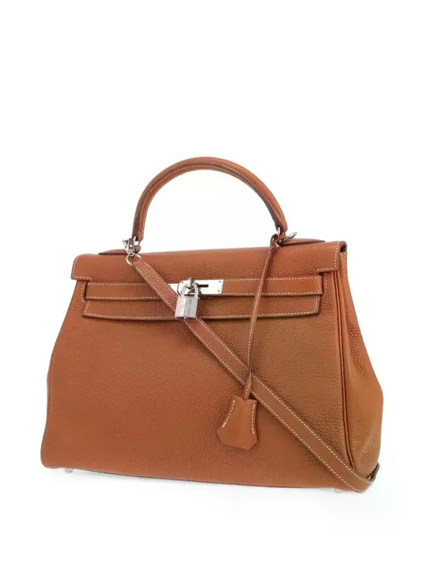 Hermès 2010 32 Kelly Leather Tote Bag - Brown