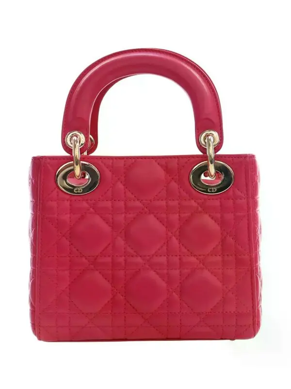 Dior 2013 Mini Lambskin Cannage Lady Satchel