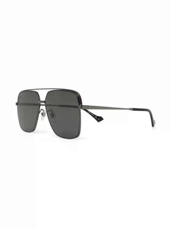 Gucci Gg1099 Pilot Frame Sunglasses - Grey