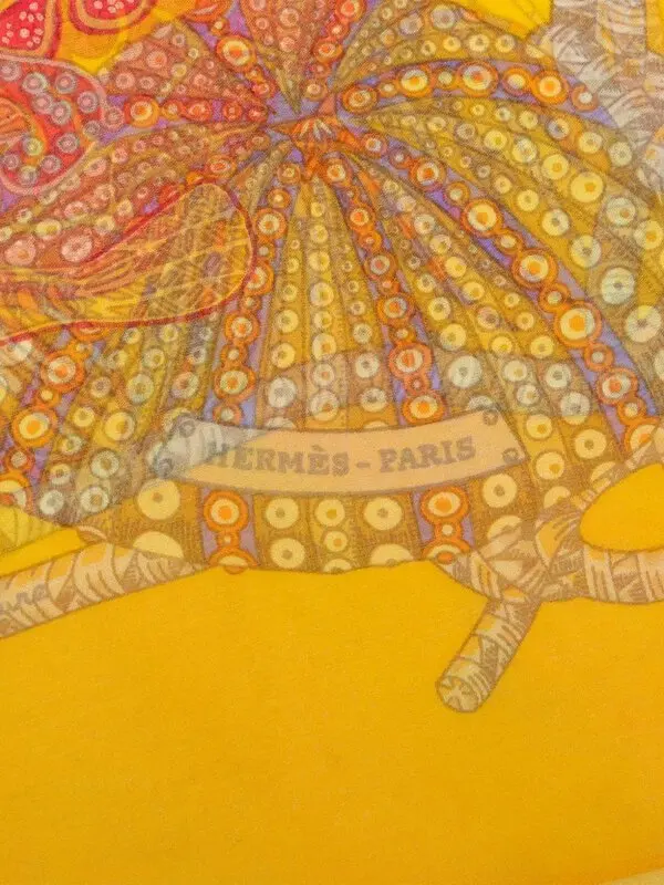 Hermès 1999-2007 Grands Fonds Chiffon Silk Scarf 90 Scarves