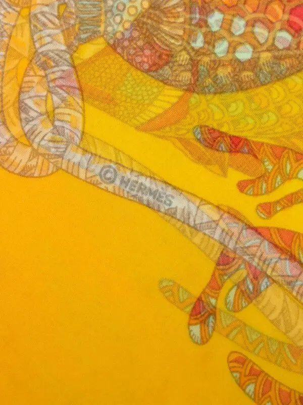 Hermès 1999-2007 Grands Fonds Chiffon Silk Scarf 90 Scarves