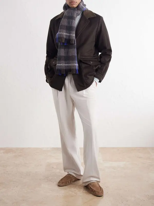 Johnstons Of Elgin Hirta Checked Cashmere Scarf