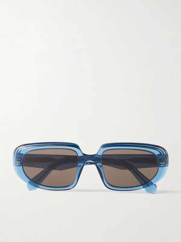 Loewe Anagram Round-frame Acetate Sunglasses - Blue