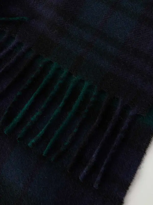 Johnstons Of Elgin Checked Cashmere Scarf