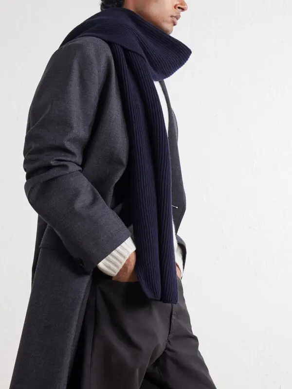 Johnstons Of Elgin Ribbed Cashmere Scarf