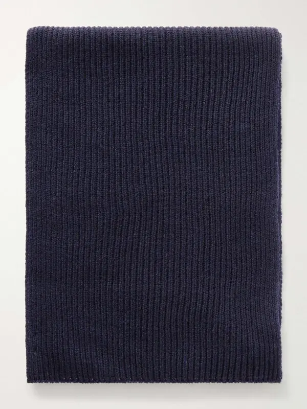 Johnstons Of Elgin Ribbed Cashmere Scarf