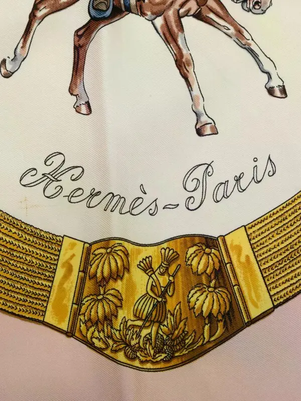 Hermès 1990-2010 Pampa Silk Scarf 90 Scarves - Pink