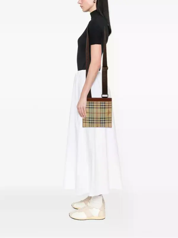 Burberry 2000-2017 Haymarket Check Coated Canvas Crossbody Bag