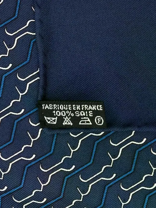 Hermès 1980-1990 Printed Pocket Square Silk Scarf Scarves