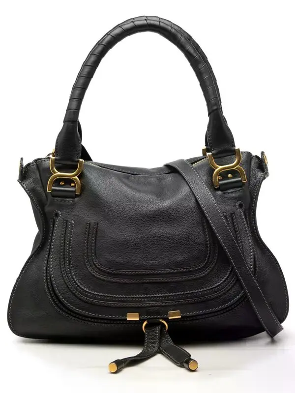 Chloé 2012 Medium Leather Marcie Satchel - Black