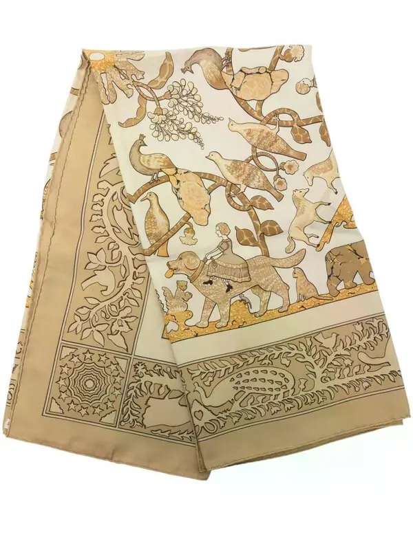 Hermès 20th Century Early America Silk Scarf 90 Scarves - Neutrals
