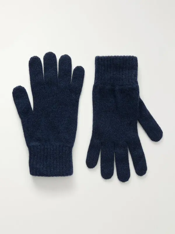 Johnstons Of Elgin Patrick Cashmere Gloves - Blue