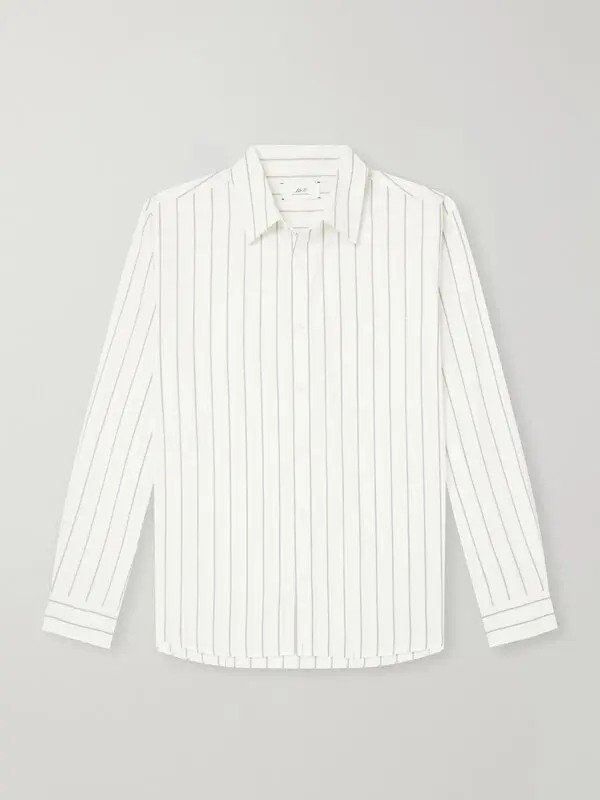 Mr P. Striped Cotton And Silk-blend Shirt