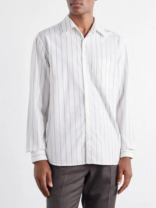 Mr P. Striped Cotton And Silk-blend Shirt