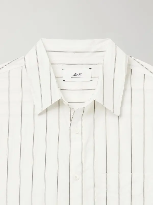 Mr P. Striped Cotton And Silk-blend Shirt