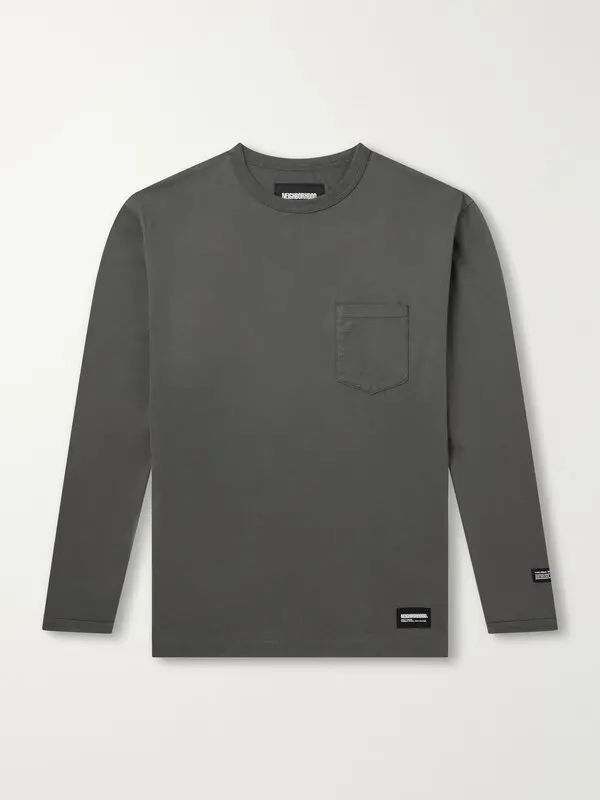 NEIGHBORHOOD Logo-appliquéd Cotton-jersey T-shirt