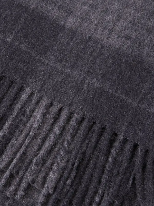 Johnstons Of Elgin Glamis Fringed Checked Cashmere Scarf