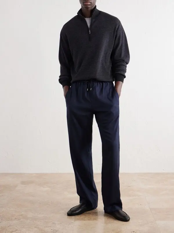 Frescobol Carioca Heitor Merino Wool Half-zip Sweater