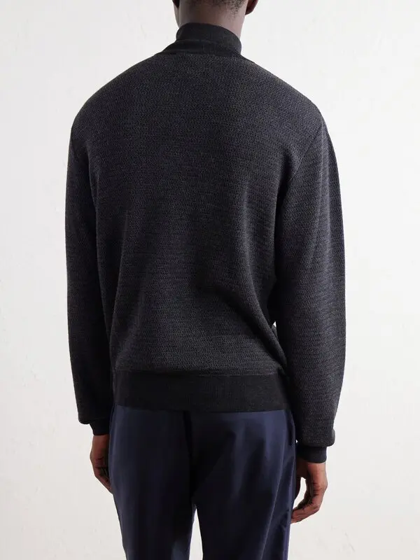 Frescobol Carioca Heitor Merino Wool Half-zip Sweater