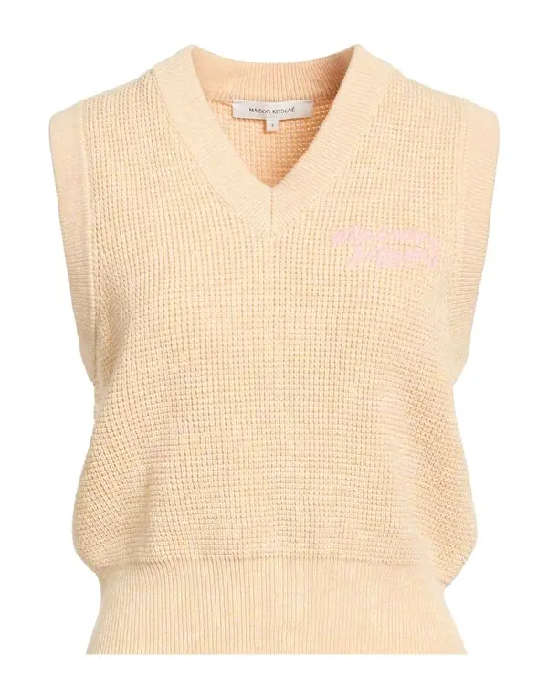 Maison Kitsuné Sweater Apricot Size Cotton