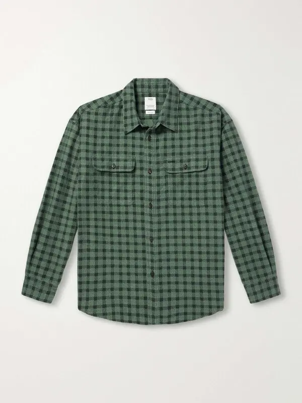 Visvim Langer Checked Brushed Cotton-canvas Shirt
