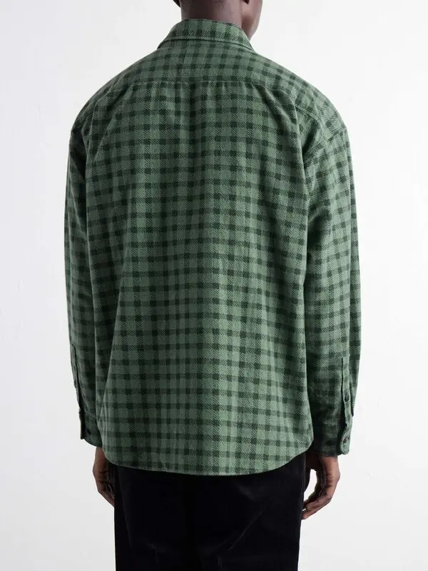Visvim Langer Checked Brushed Cotton-canvas Shirt