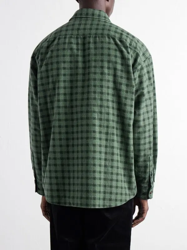 Visvim Langer Checked Brushed Cotton-canvas Shirt