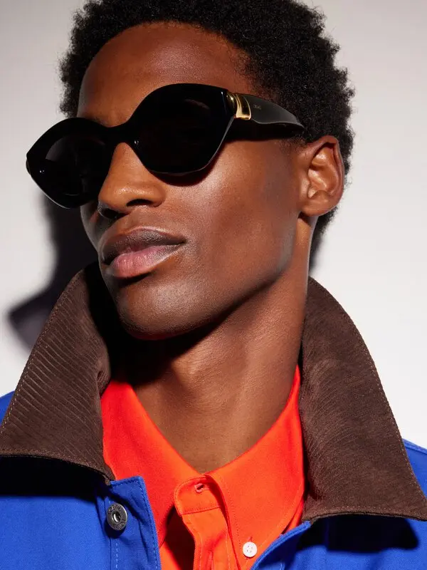 Loewe Coil Round-frame Acetate Sunglasses