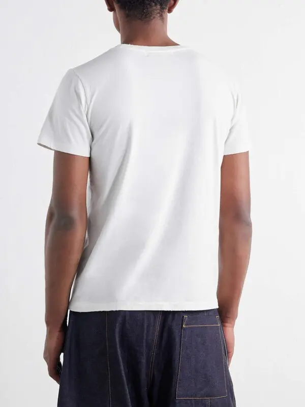 REMI RELIEF University Of Distressed Printed Cotton-jersey T-shirt