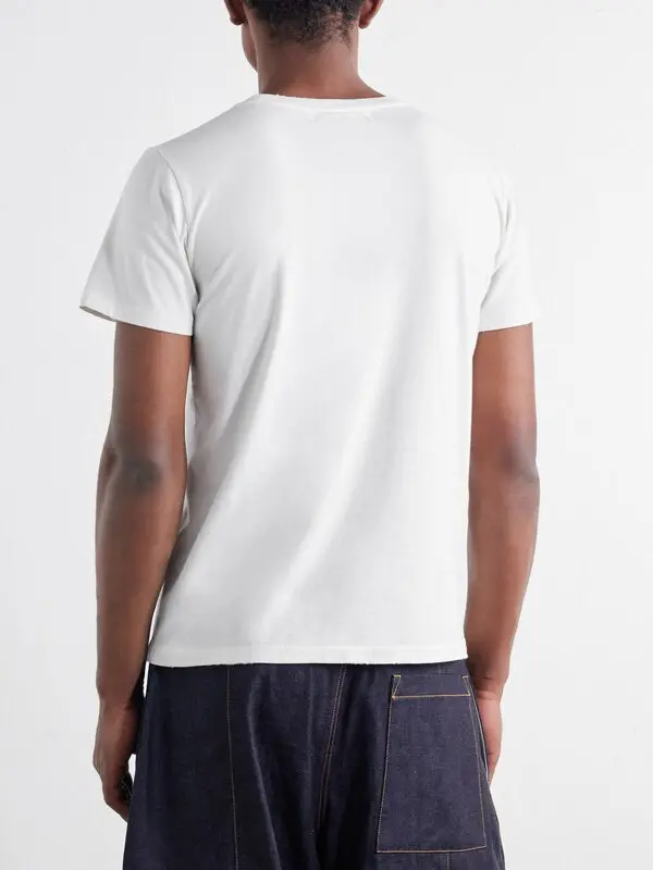 REMI RELIEF University Of Distressed Printed Cotton-jersey T-shirt