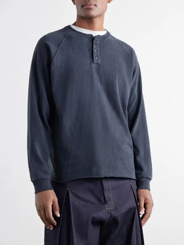 REMI RELIEF Distressed Cotton-jersey T-shirt