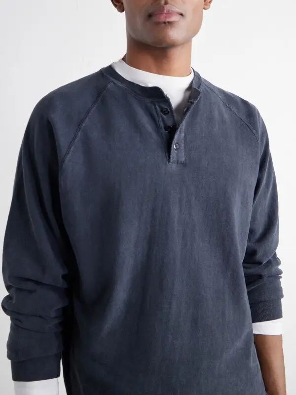 REMI RELIEF Distressed Cotton-jersey T-shirt