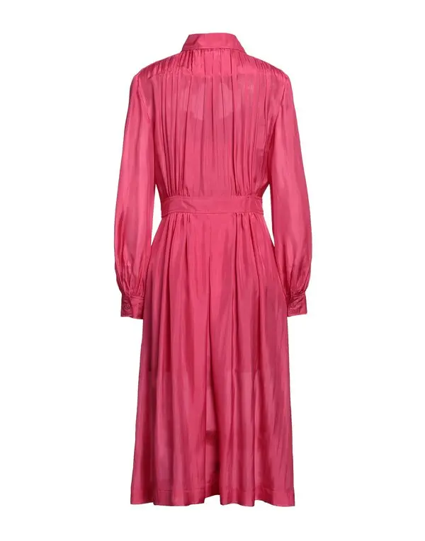 Alberta Ferretti Midi Dress Fuchsia Size Acetate, Silk, Elastane