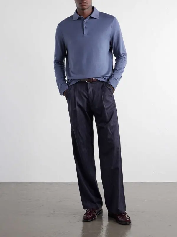 Mr P. Woven Polo Shirt