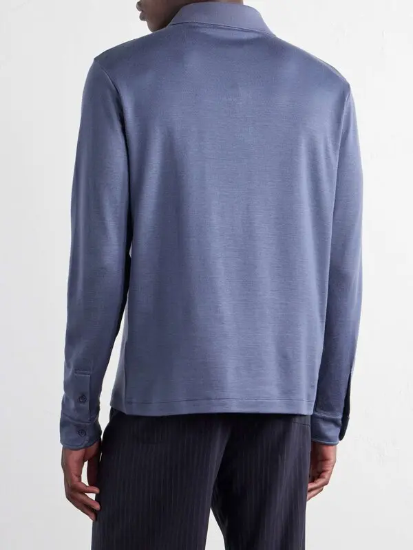 Mr P. Woven Polo Shirt