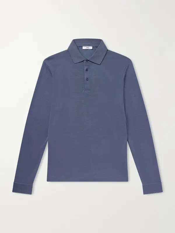 Mr P. Woven Polo Shirt - Blue
