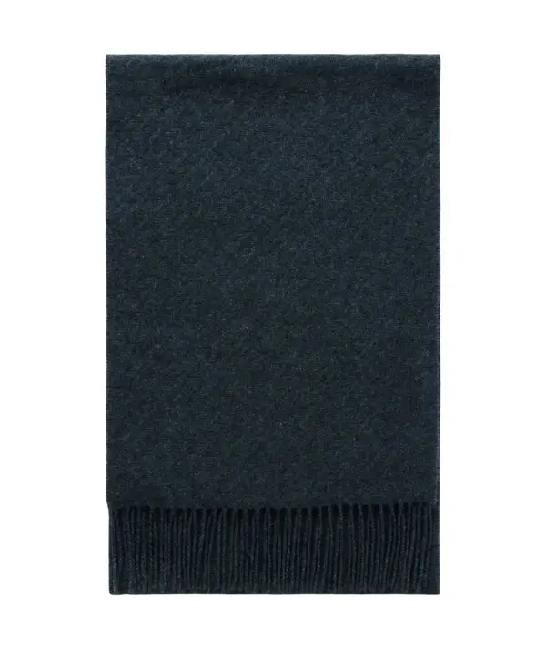 Johnstons Of Elgin Fringed Cashmere Scarf - Blue