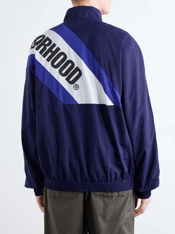 NEIGHBORHOOD Logo-print Colour-block Taffeta Track Jacket