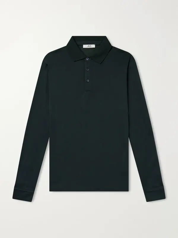 Mr P. Woven Polo Shirt - Green