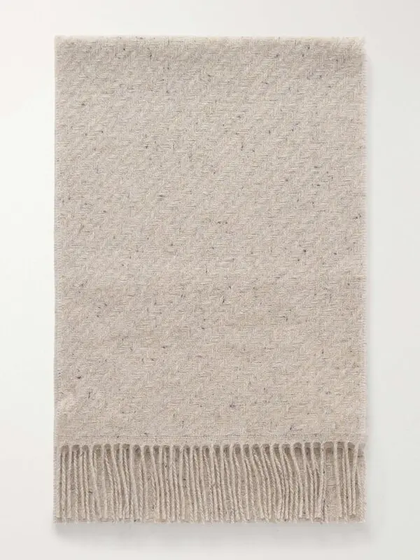 Johnstons Of Elgin Fringed Cashmere Scarf