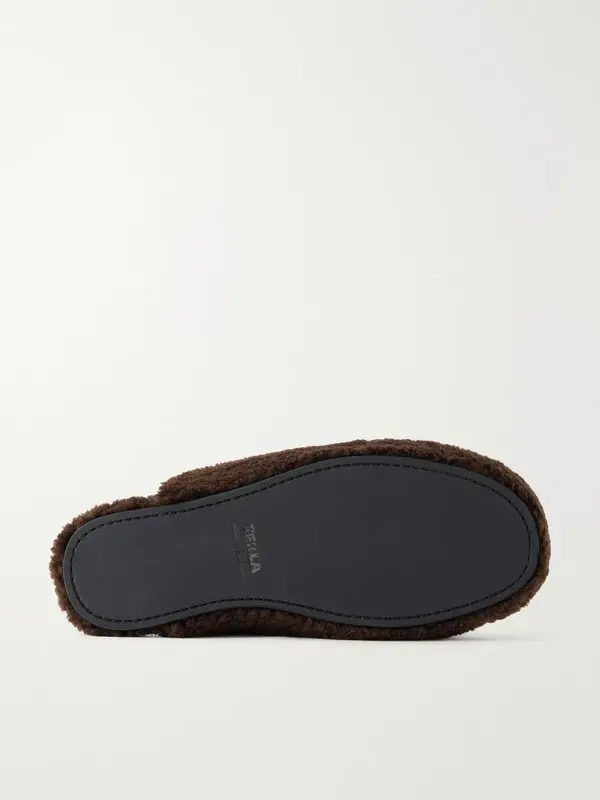 TEKLA Shearling Slippers - Brown