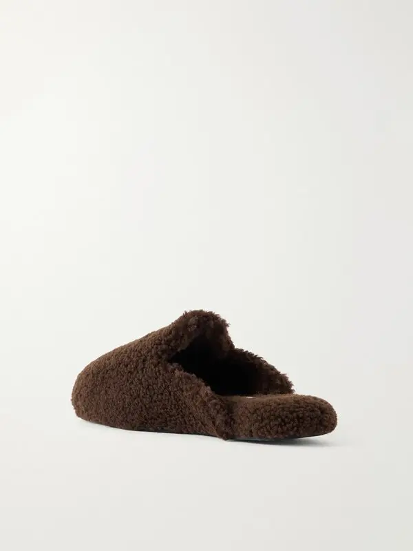 TEKLA Shearling Slippers - Brown