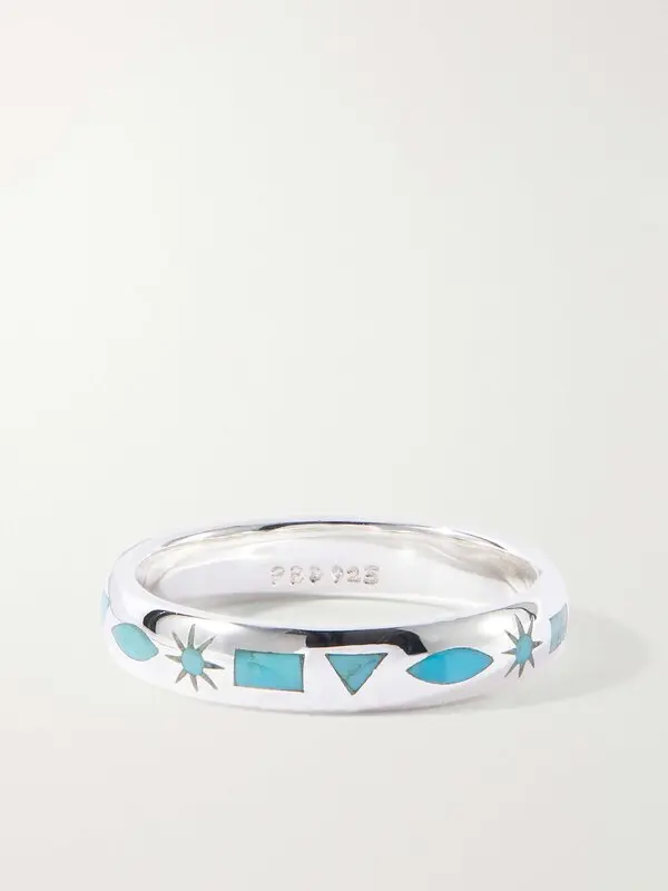 PEYOTE BIRD Desert Spell Sterling And Turquoise Ring - Silver