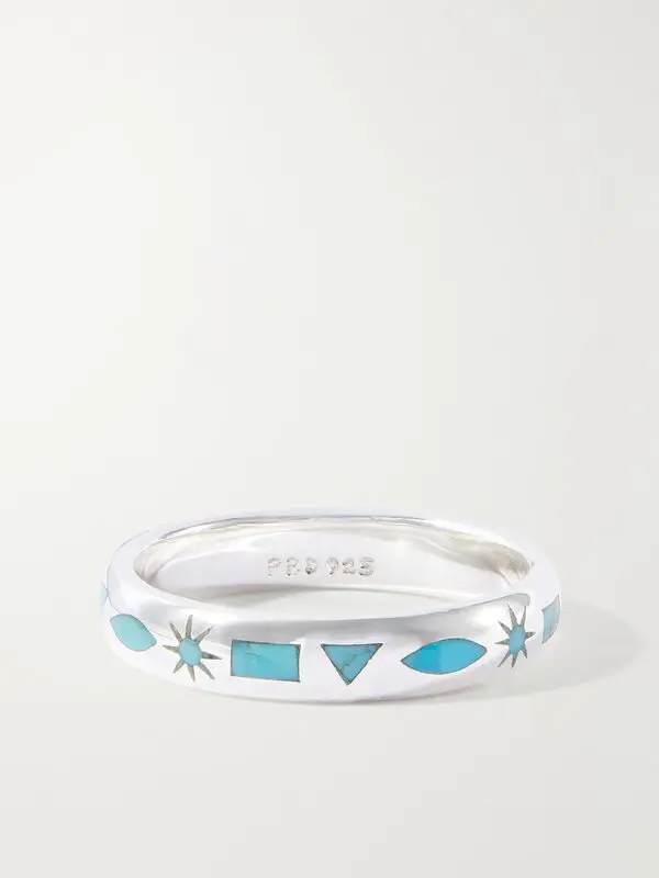 PEYOTE BIRD Desert Spell Sterling And Turquoise Ring - Silver