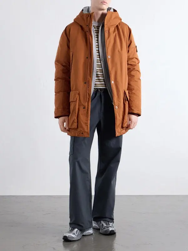 Stone Island Ghost Garment-dyed David Light-tc Shell Down Parka