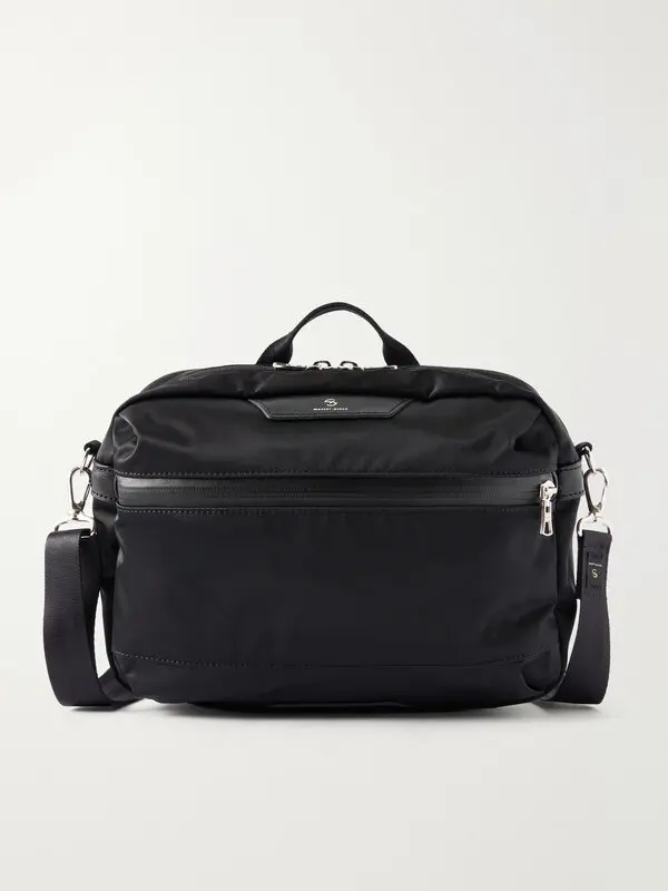 MASTER-PIECE CO Proress Leather-trimmed Twill Messenger Bag