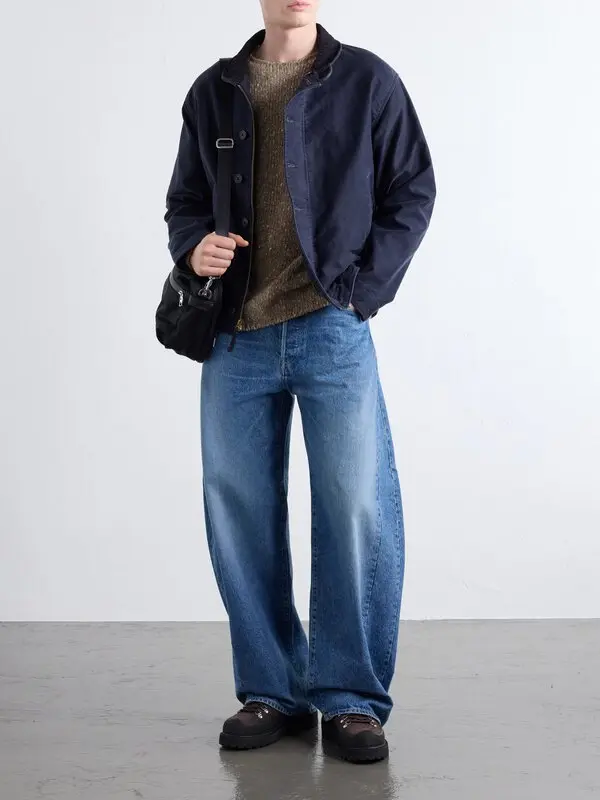 MASTER-PIECE CO Proress Leather-trimmed Twill Messenger Bag