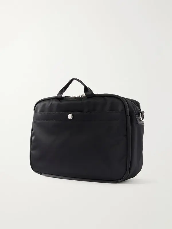 MASTER-PIECE CO Proress Leather-trimmed Twill Messenger Bag